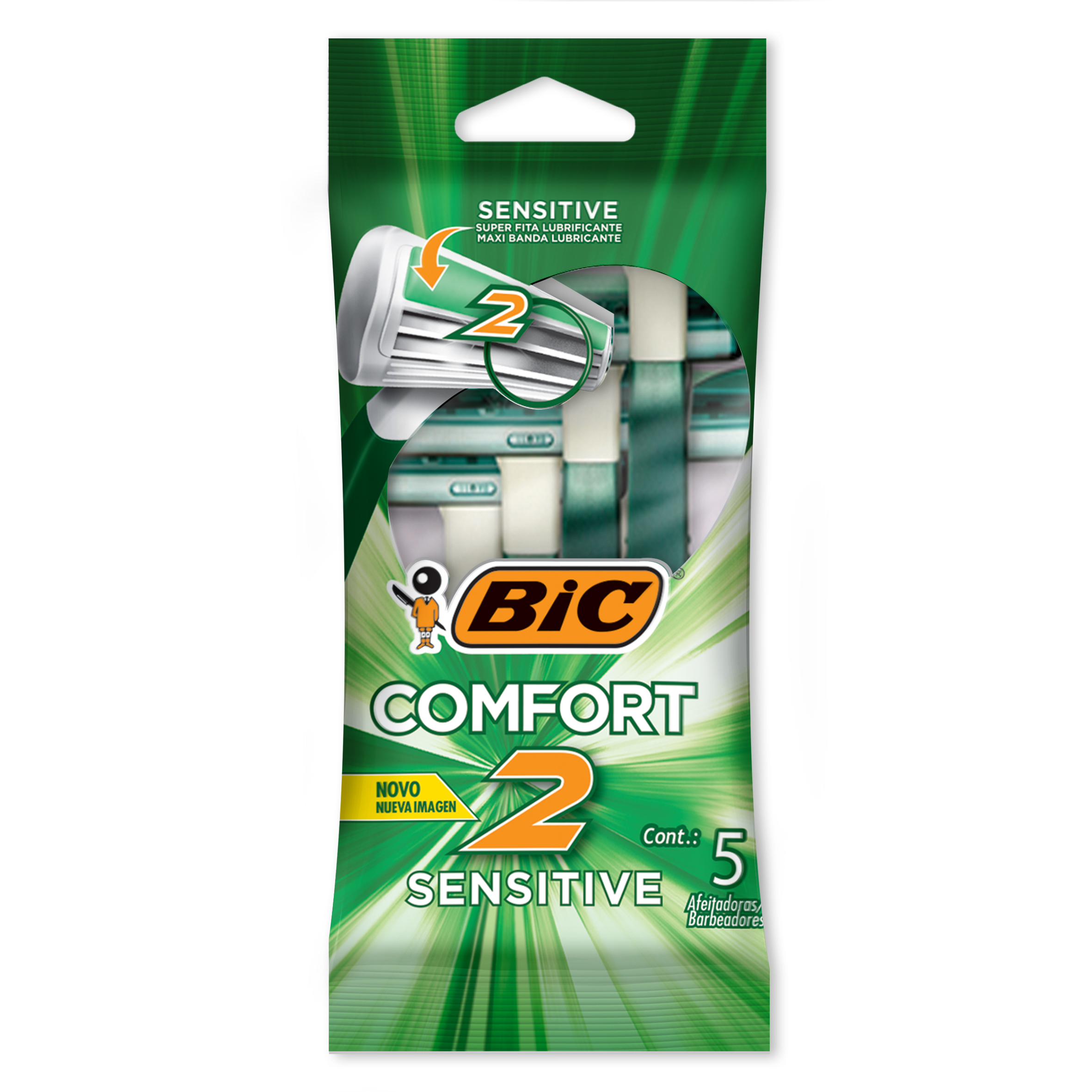 AFEITADORA BIC COMFORT TWIN SENSITIVE POUCH X5U - Productos - Starcenter
